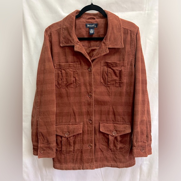 Denim&Co | Jackets & Coats | Denim Co Rust Brown Corduroy Lined Jacket ...